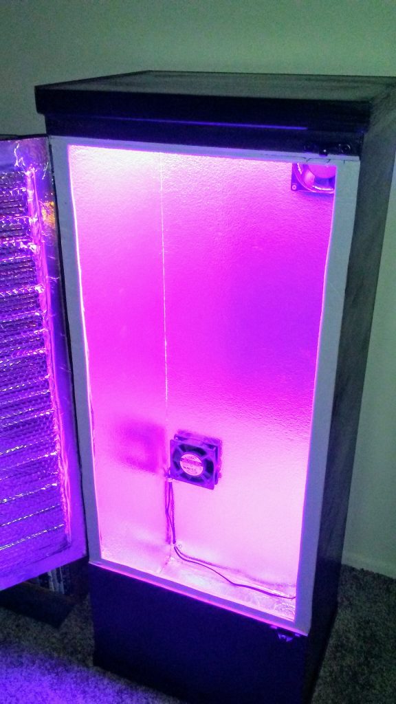 4FT LED Stealth Grow Box Cabinet Hydroponic or Soil with Carbon Filter